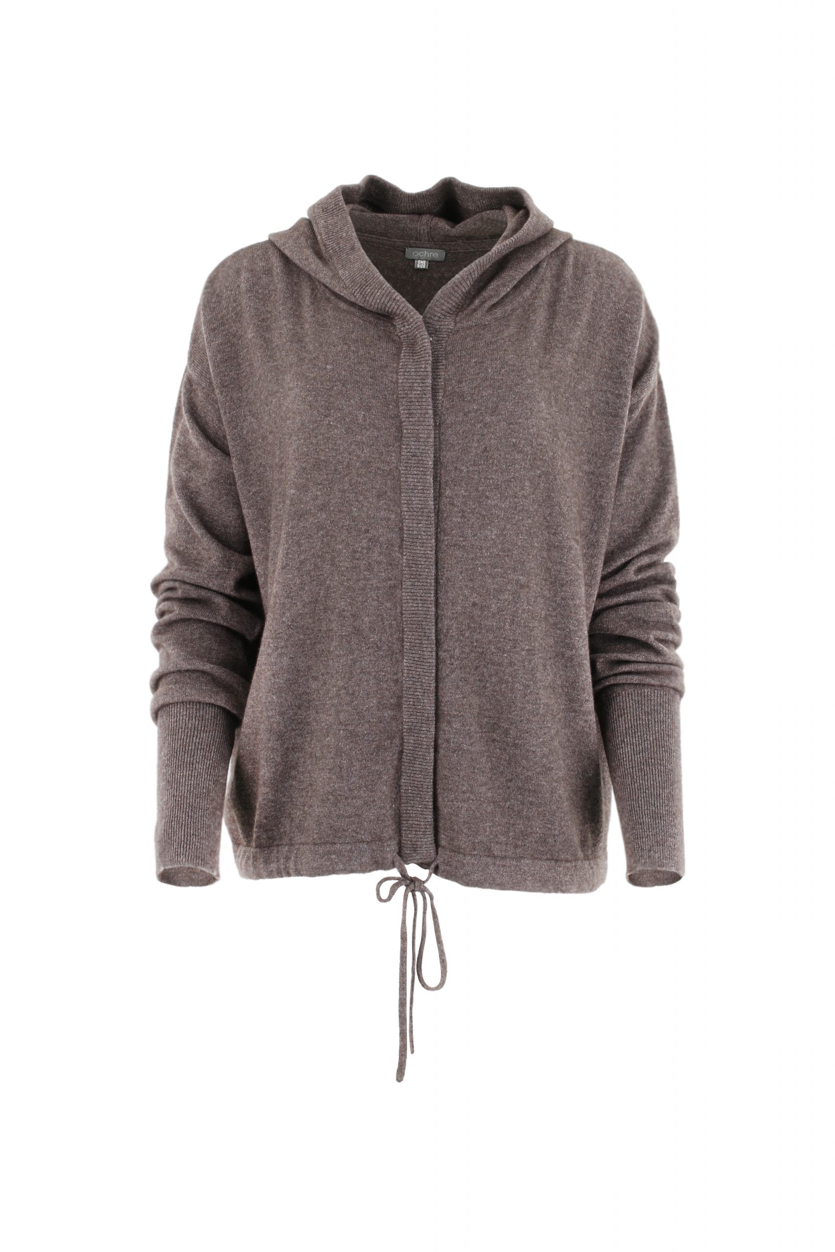 Fleur Cardigan With Hood - Ochre Knitwear Cardigan with Hood